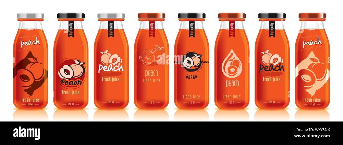 Peach bottle Stock Vector Images - Alamy