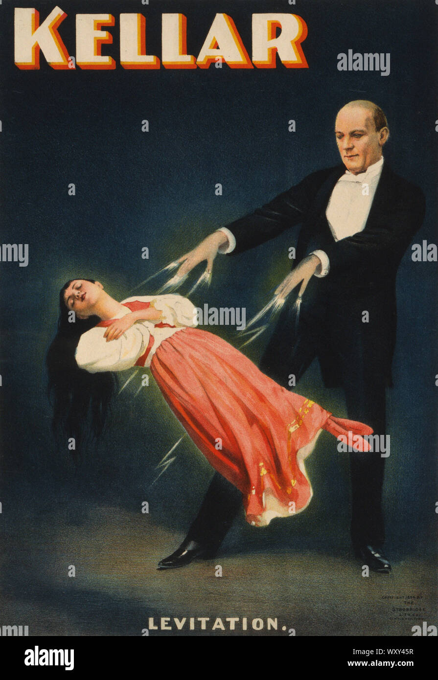 Kellar Levitation Magician Poster Ca 1894 - Vintage Advertising Poster ...