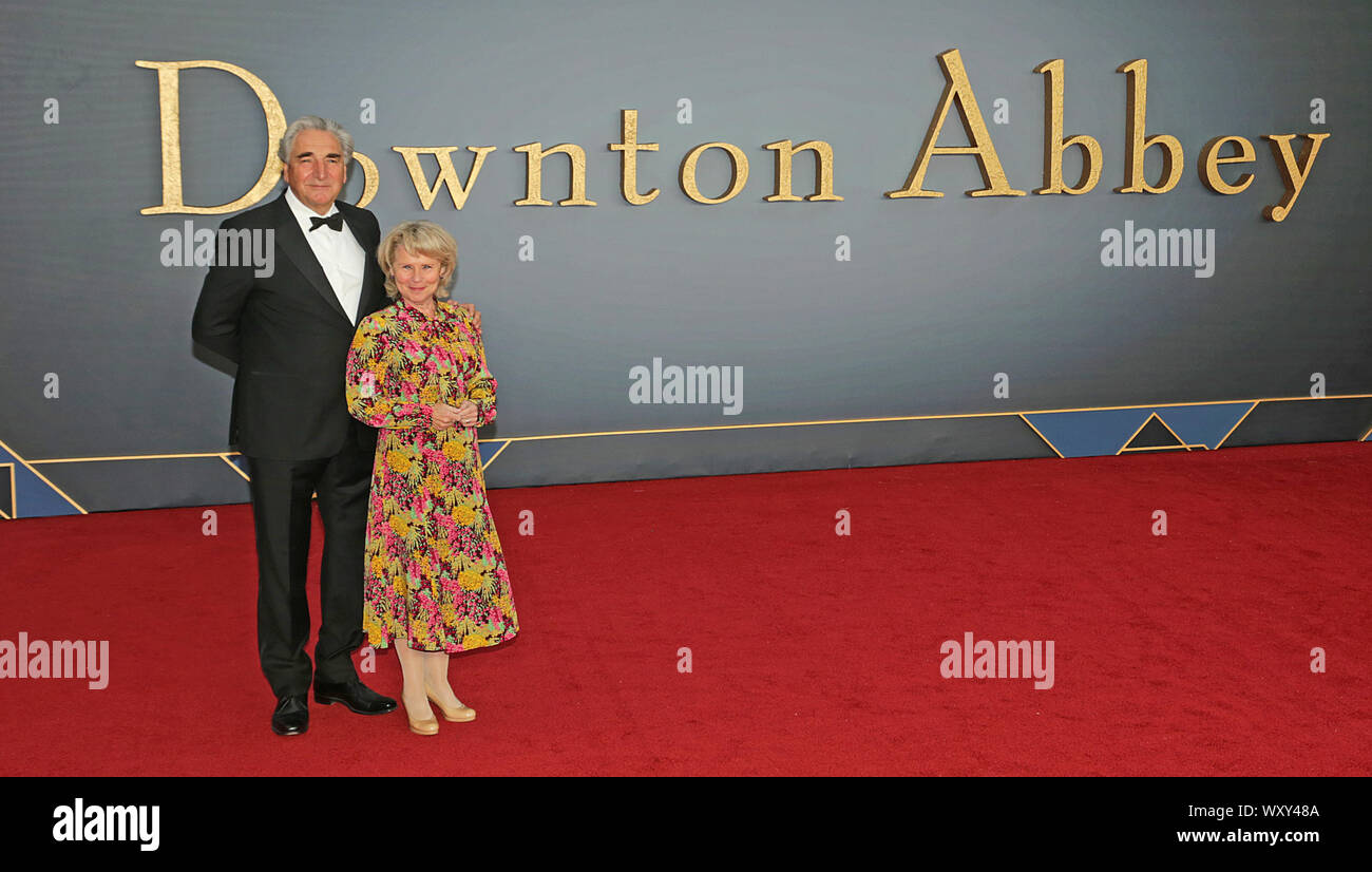 Jim Carter and Imelda Staunton Downton Abbey Film World Premier Stock ...