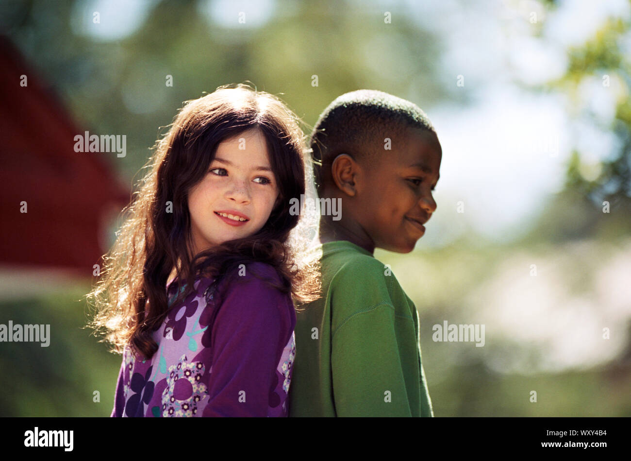 Negative boy girl two hi-res stock photography and images - Alamy