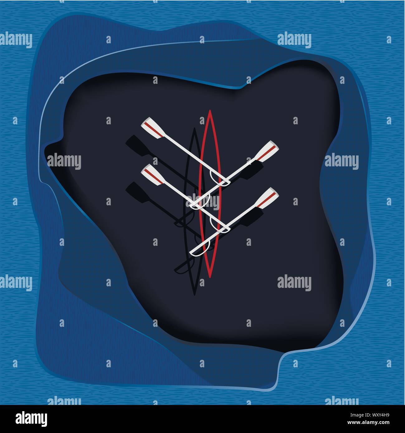 White boat on blue Stock Vector Images - Alamy