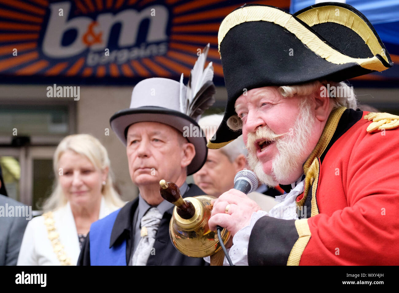 The Town Cryer of Gloucester Mr Alan Myatt, loudest in the country ...
