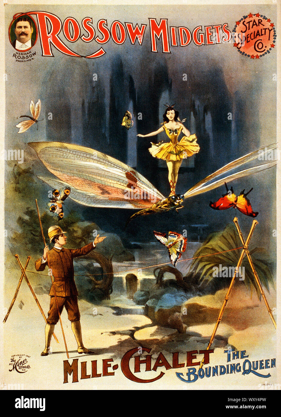 Rossow Midgets Mlle Chalet the Bounding Queen Performance Poster Ca ...