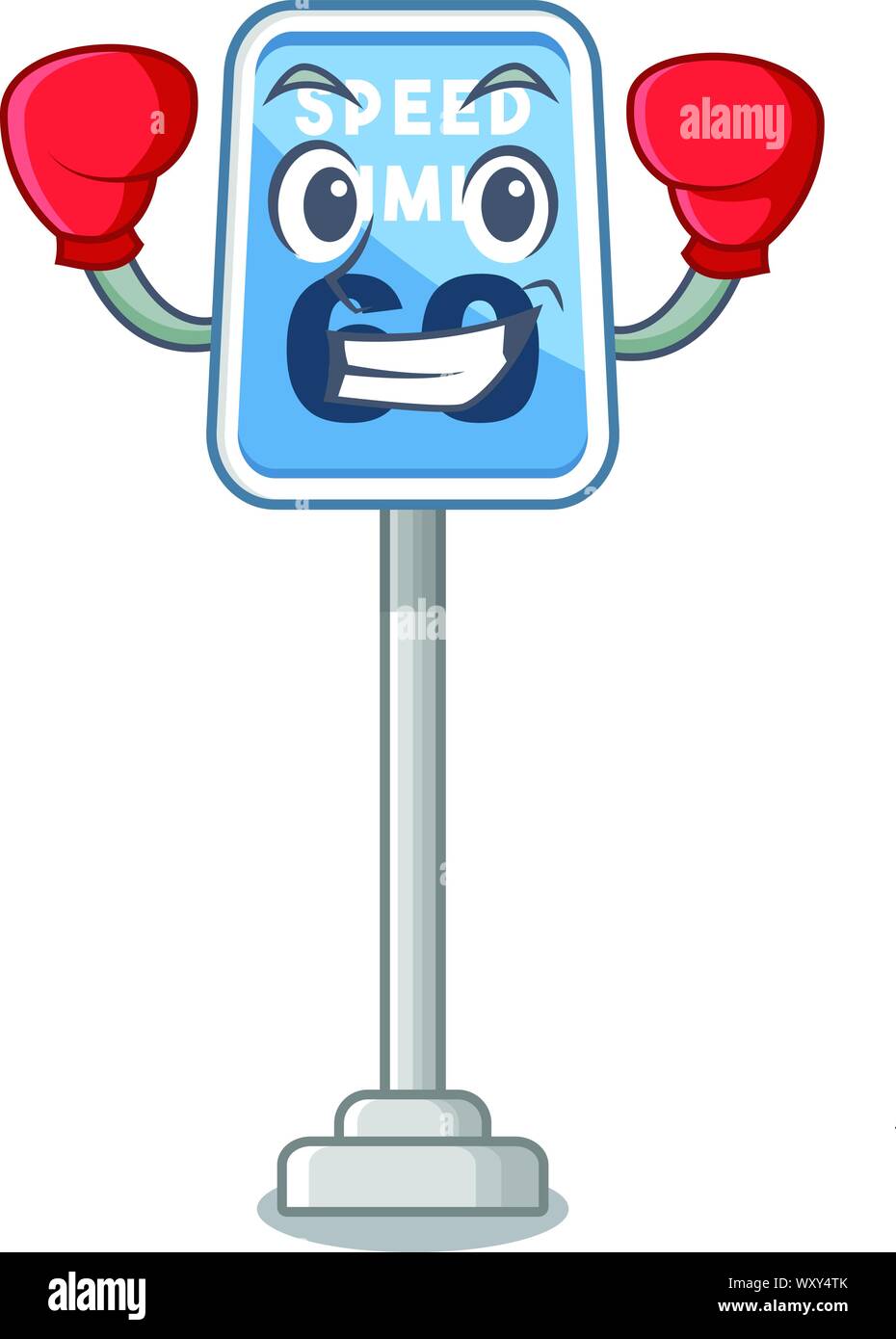 Boxing speed limit with the character shape Stock Vector Image & Art ...