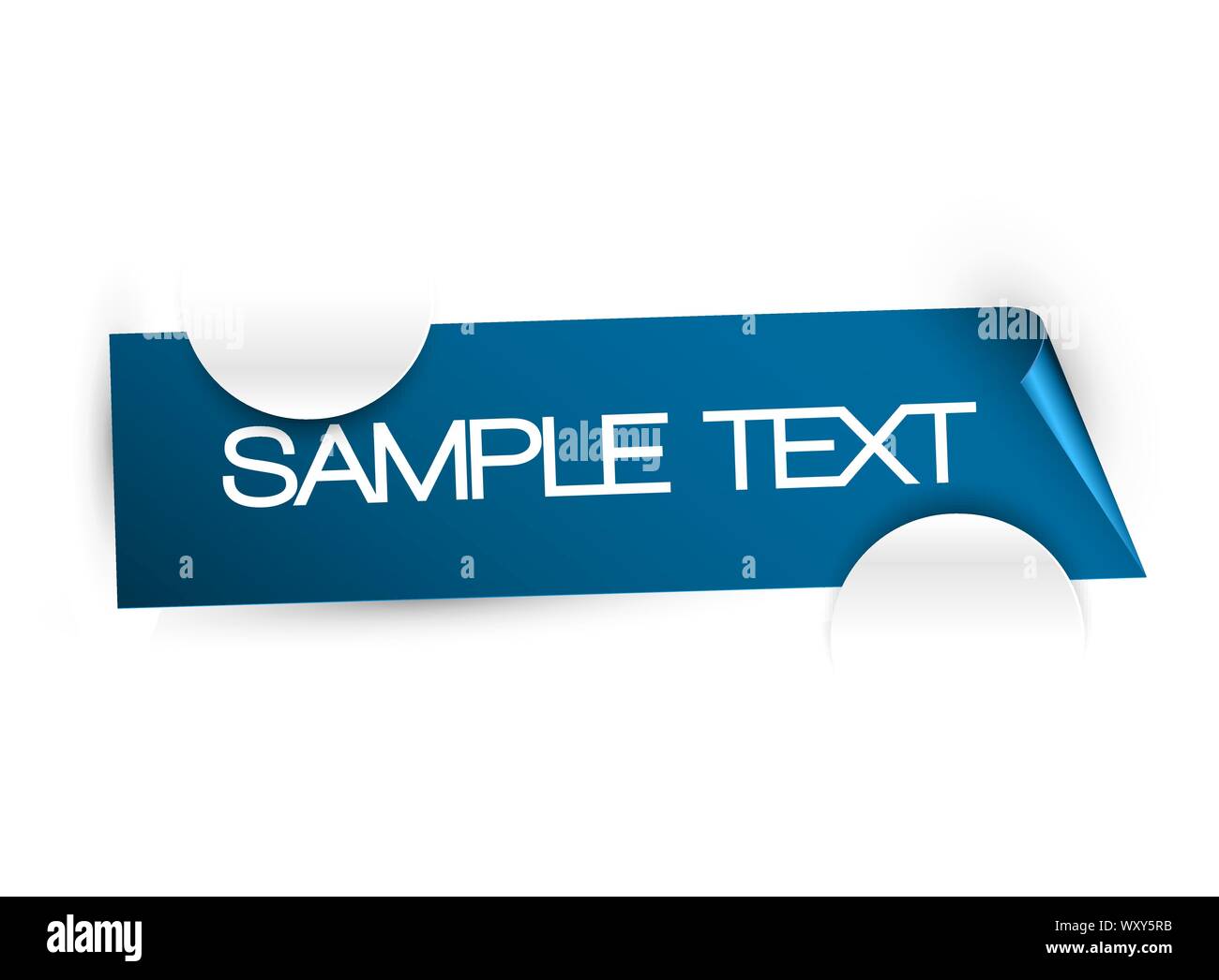 Blue paper with sample text, that is held in white paper cuttings Stock ...