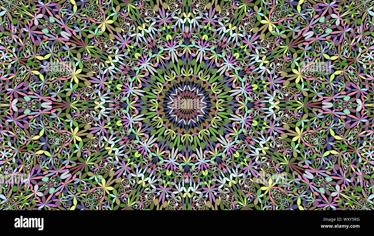 Colorful flower ornate mandala background design - abstract tribal ...
