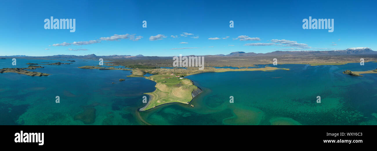 Aerial view lake myvatn myvatn hi-res stock photography and images - Alamy