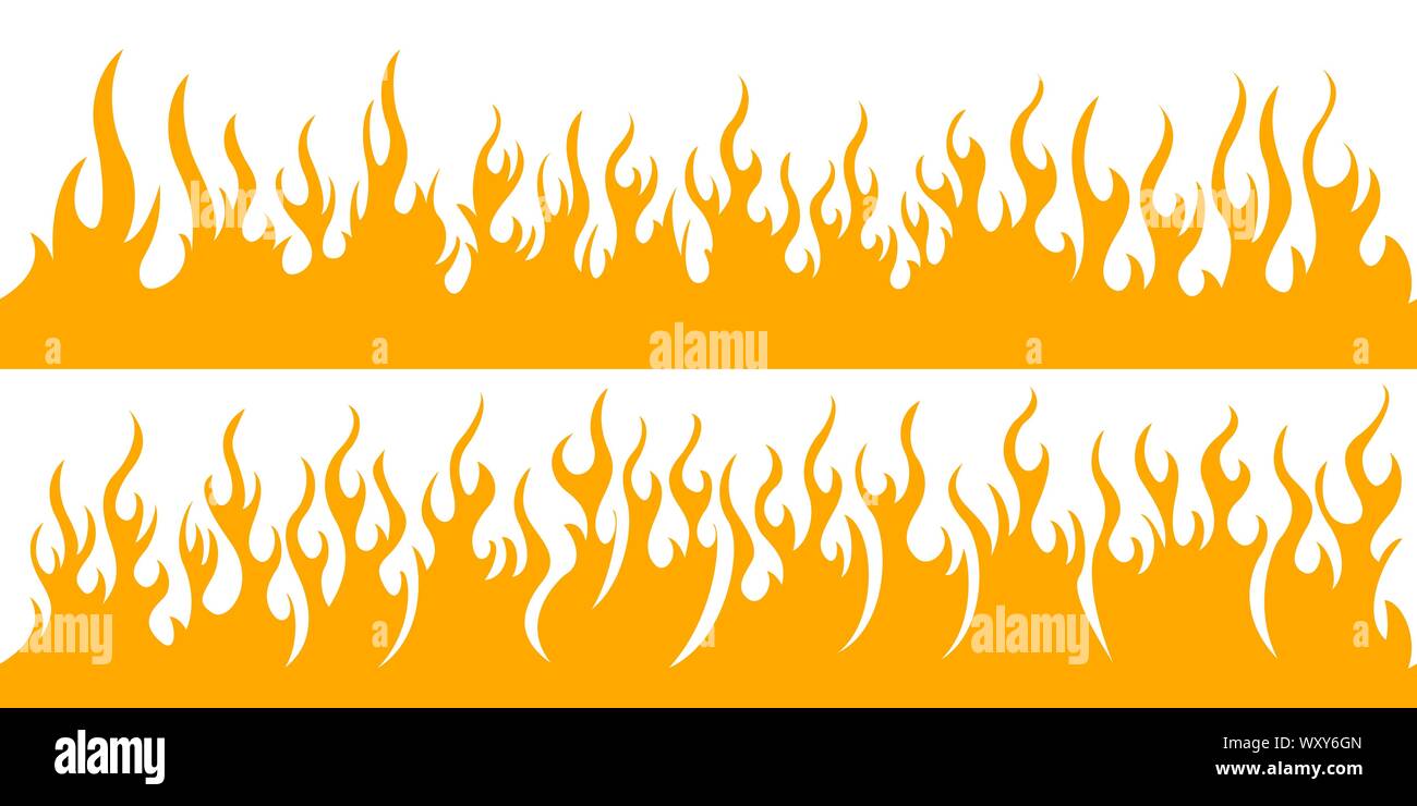 Fire flame frame borders Stock Vector Image & Art - Alamy