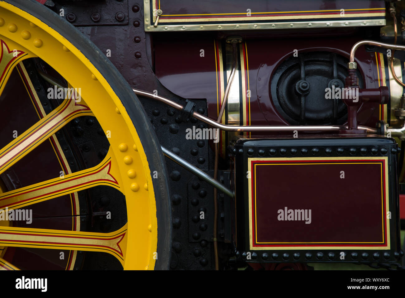 Close up of antique steam engine detail Stock Photo - Alamy
