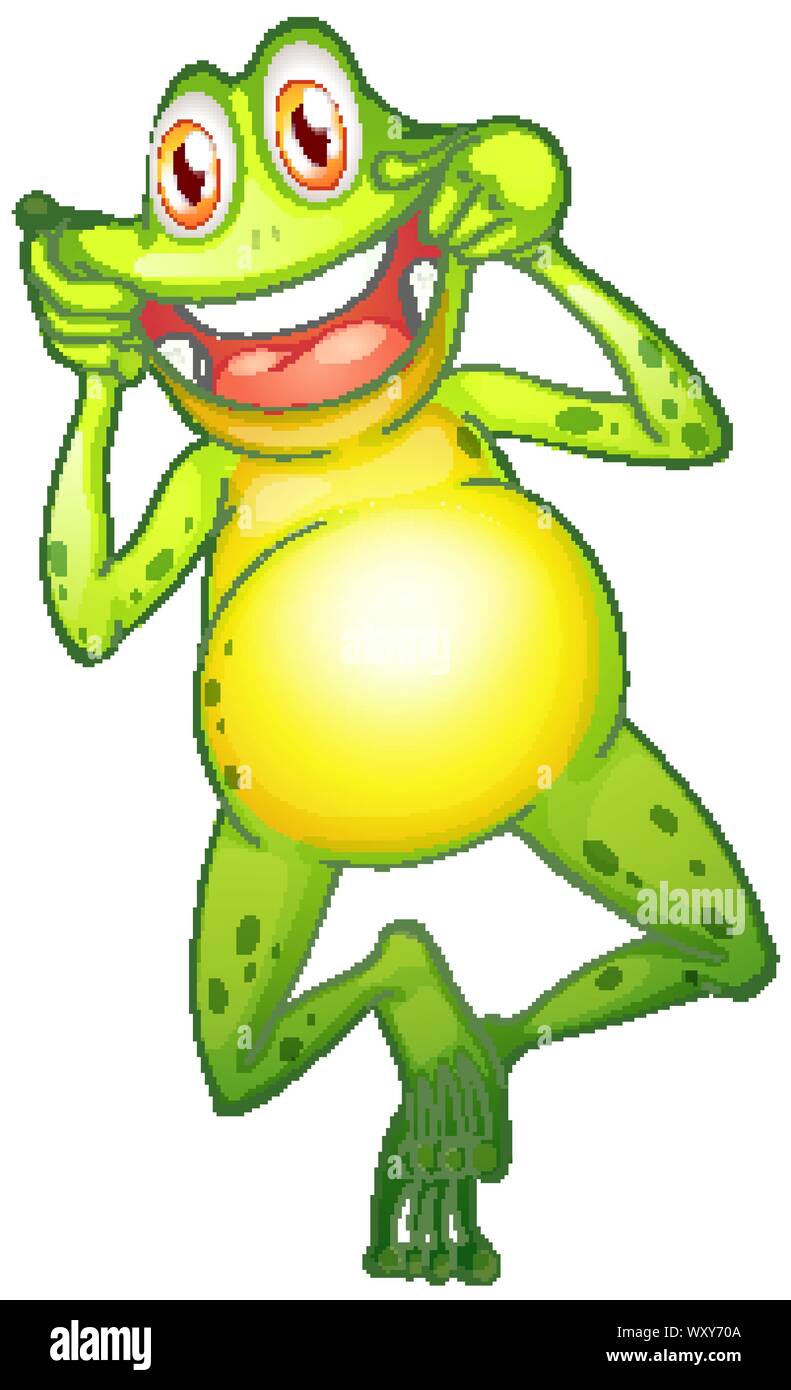 Happy frog on white background illustration Stock Vector Image & Art ...