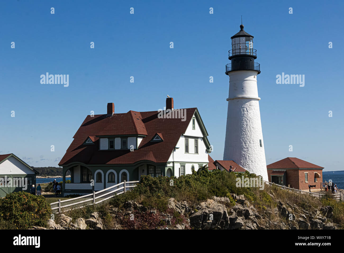 Portland Head Lighthouse, Cape Elizabeth, Maine Stock Photo - Alamy