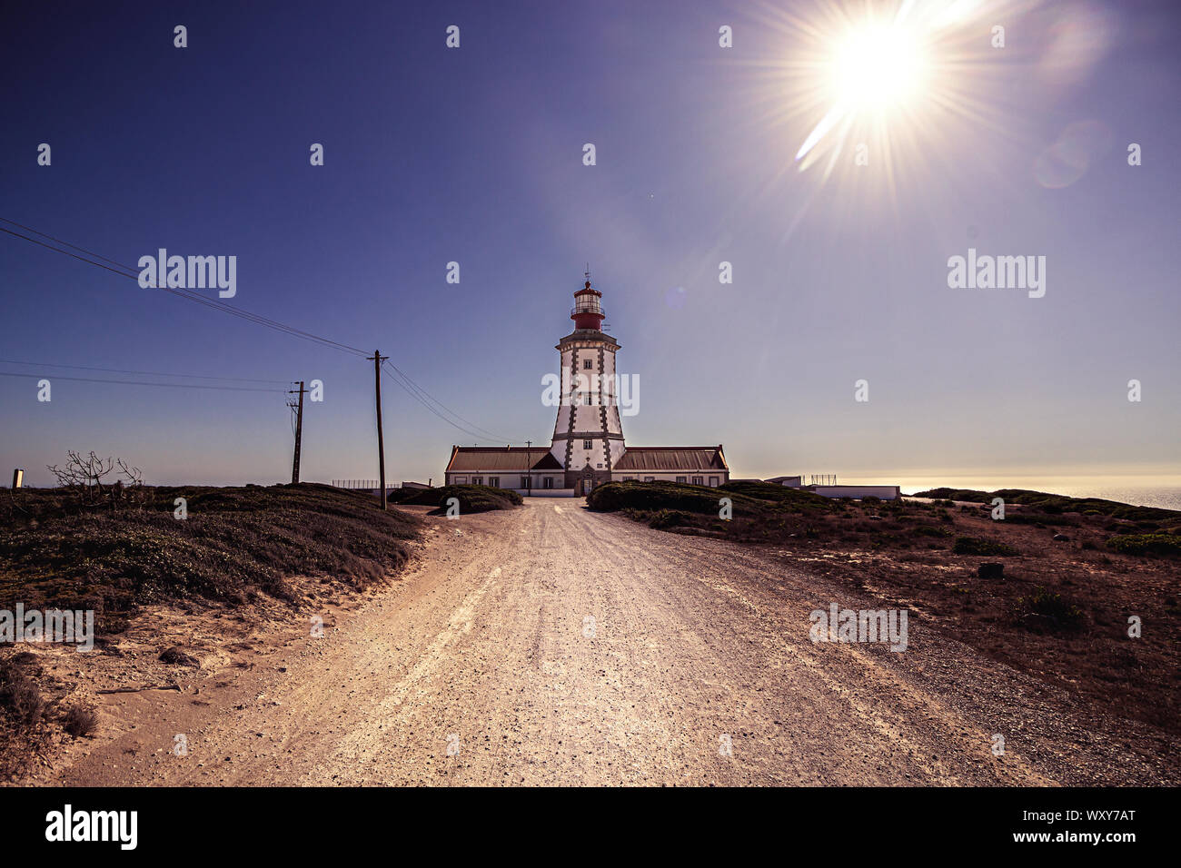 Cape Espichel Lighthouse, Sesimbra, Portugal Stock Photo - Alamy