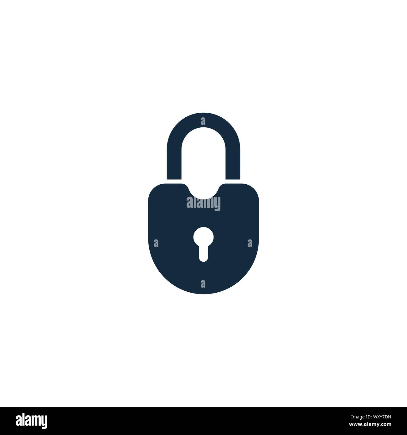 lock icon. Simple element illustration. lock symbol design template ...