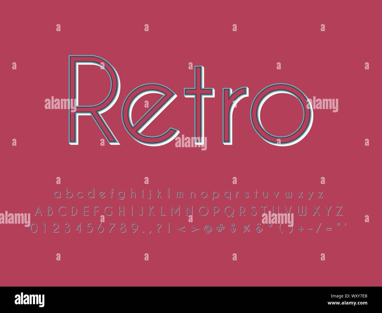 Retro color font and alphabet. Stock vector Stock Vector Image & Art ...