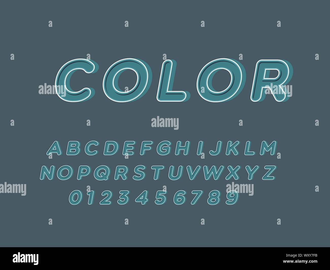 Retro color font and alphabet. Stock vector Stock Vector Image & Art ...