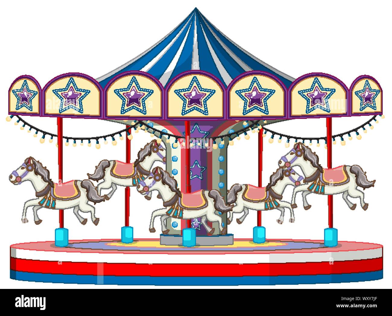 Horse on funfair ride Stock Vector Images - Alamy