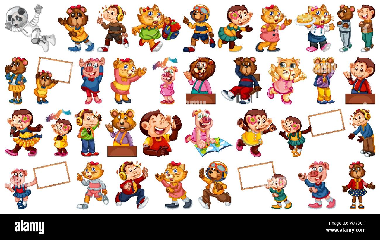 Human like animals Stock Vector Images - Alamy