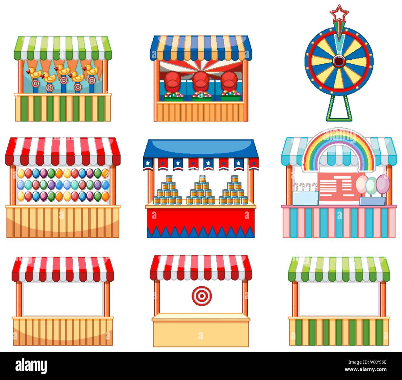 Different boots at fun fair illustration Stock Vector Image & Art - Alamy