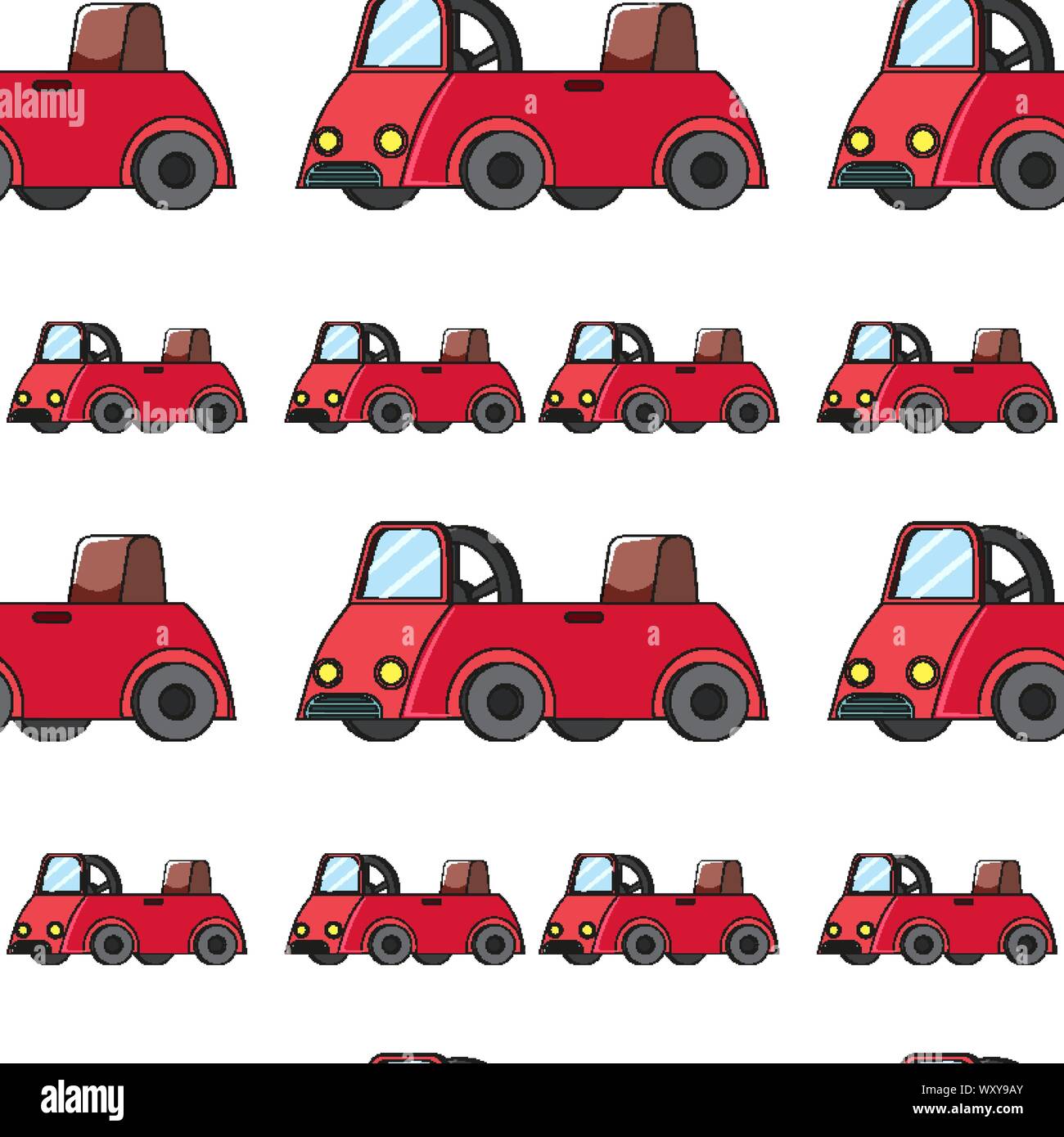 Seamless pattern tile cartoon with toy car illustration Stock Vector ...