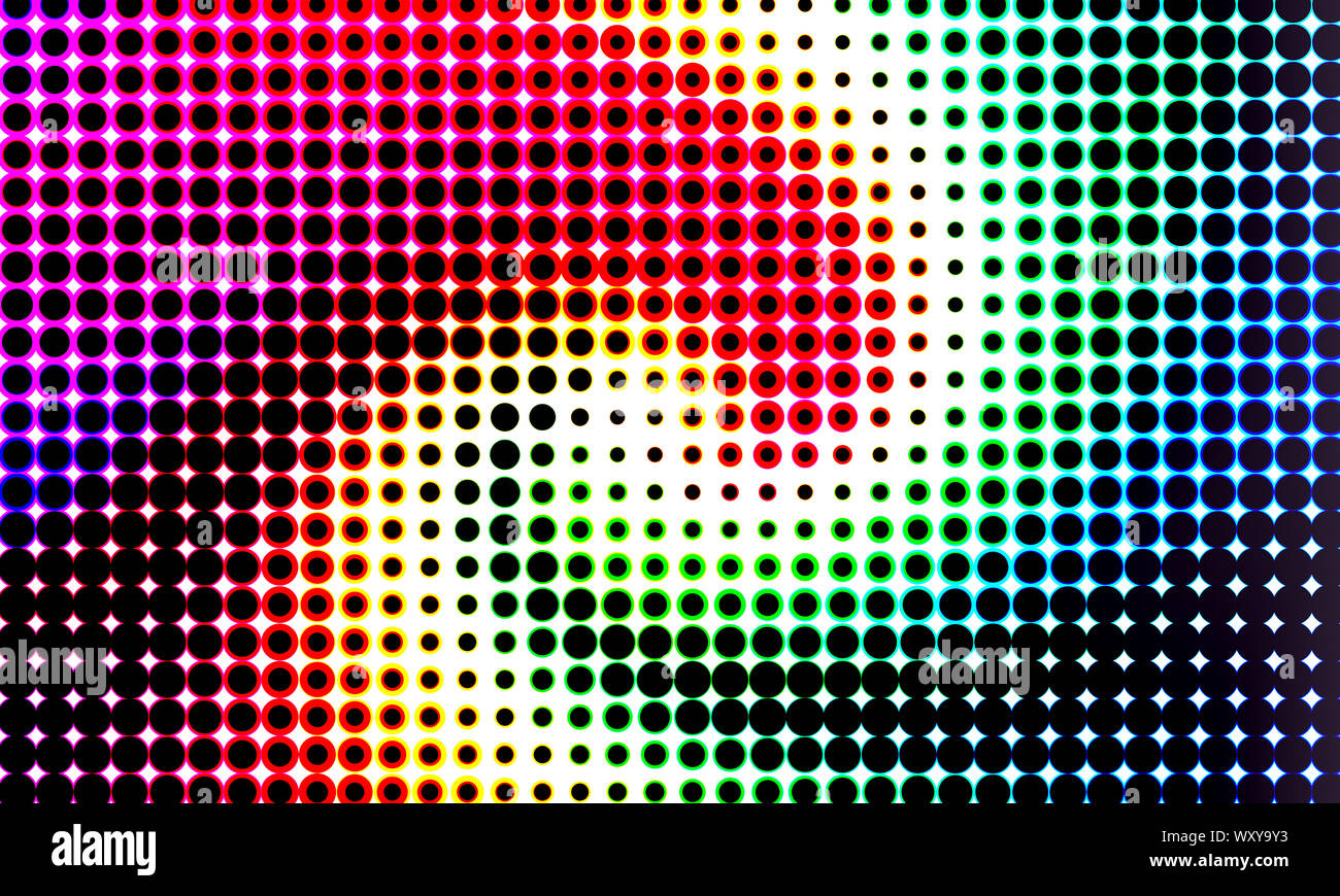 Abstract Dotted Banner Illustration.Pop Art.Colorful Wallpaper.Spiral ...