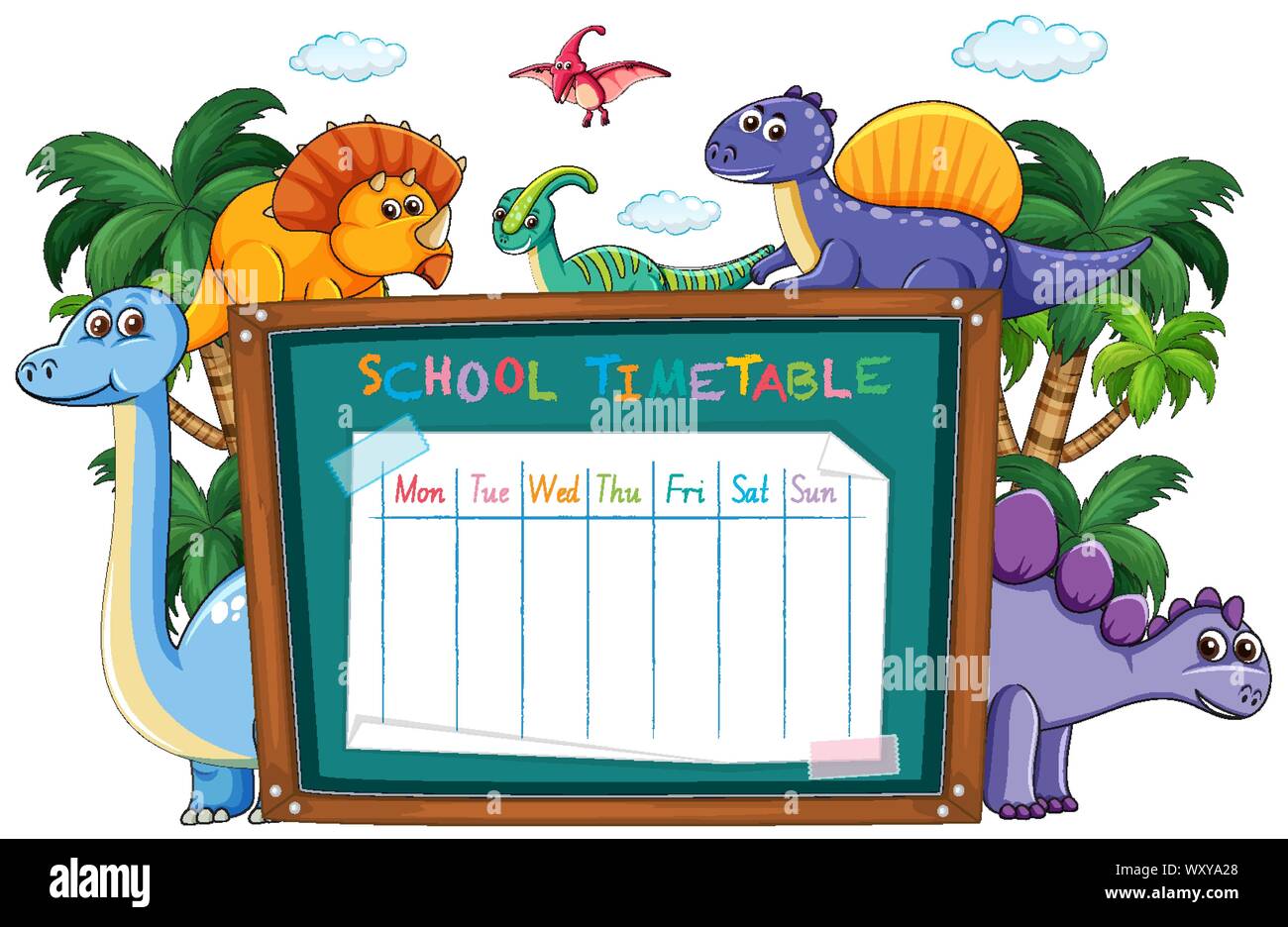 Blackboard school timetable educational hi-res stock photography and ...