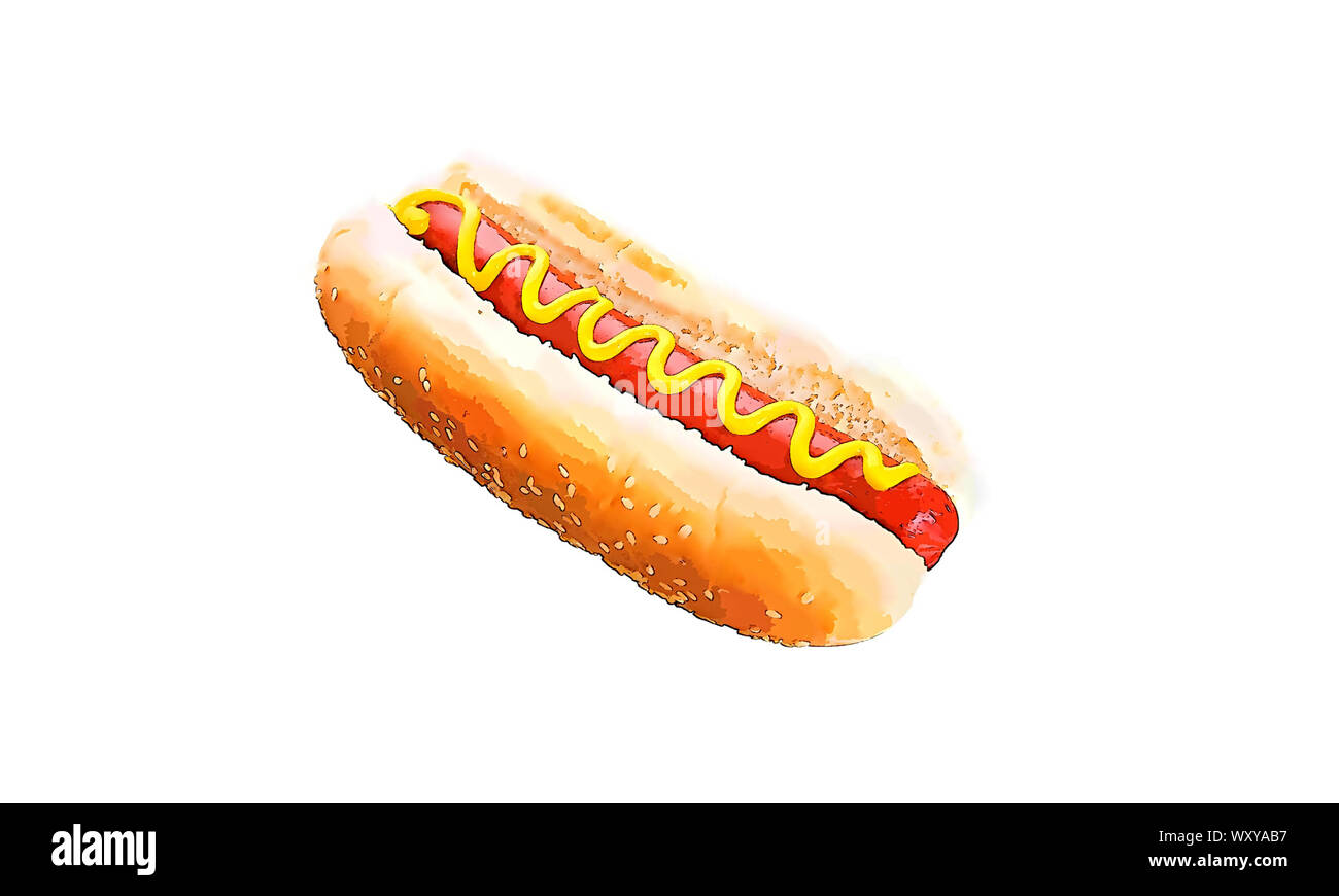 Cartoon Style Illustration of Italian Pizza,Classic Sandwich,Regular ...