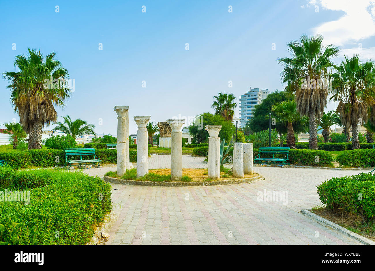 Column sculpture palm trees hi-res stock photography and images - Alamy