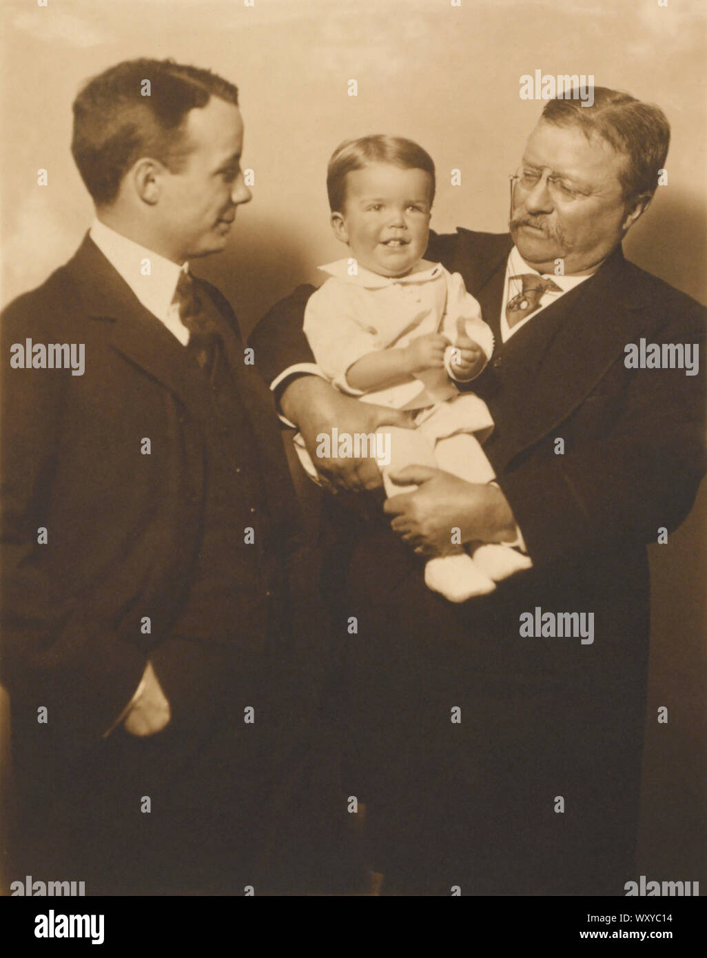 Theodore Roosevelt Holding Grandson Cornelius as Theodore Roosevelt, Jr ...