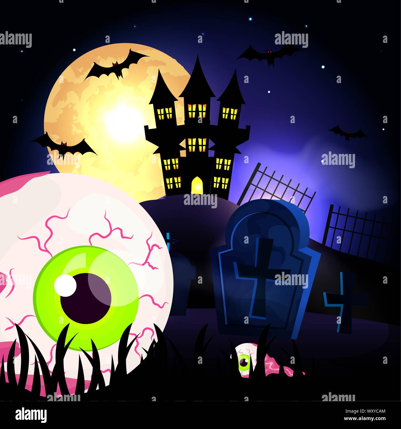 Haunted vision Stock Vector Images - Alamy