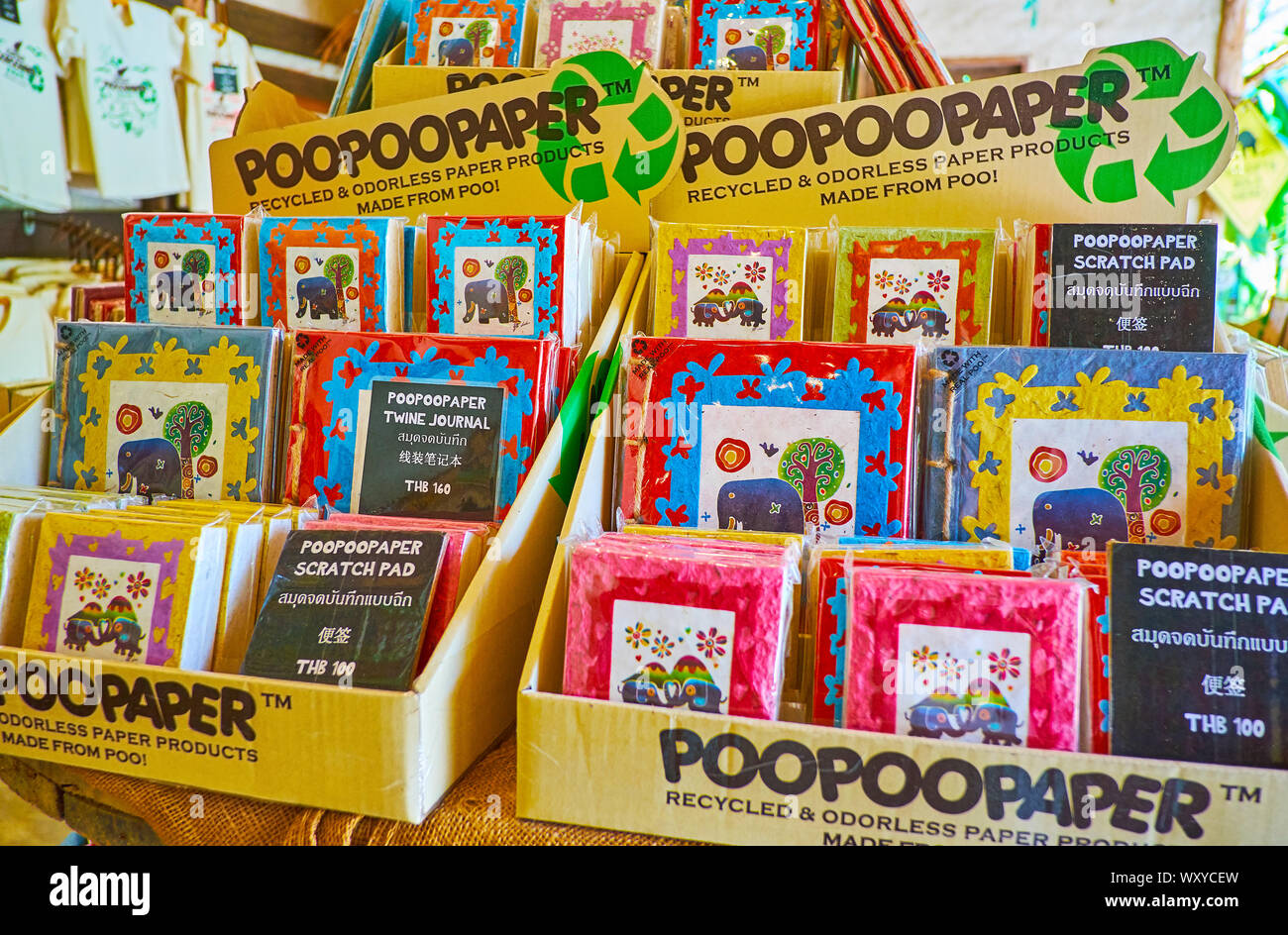CHIANG MAI, THAILAND - MAY 5, 2019: The store of Poopoopaper park ...