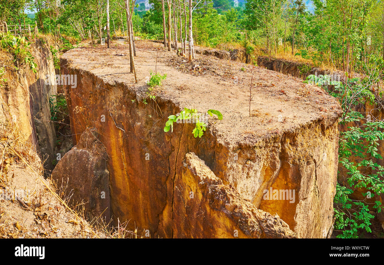 Explore Pai land split - the crack in ground, located in mountains and ...