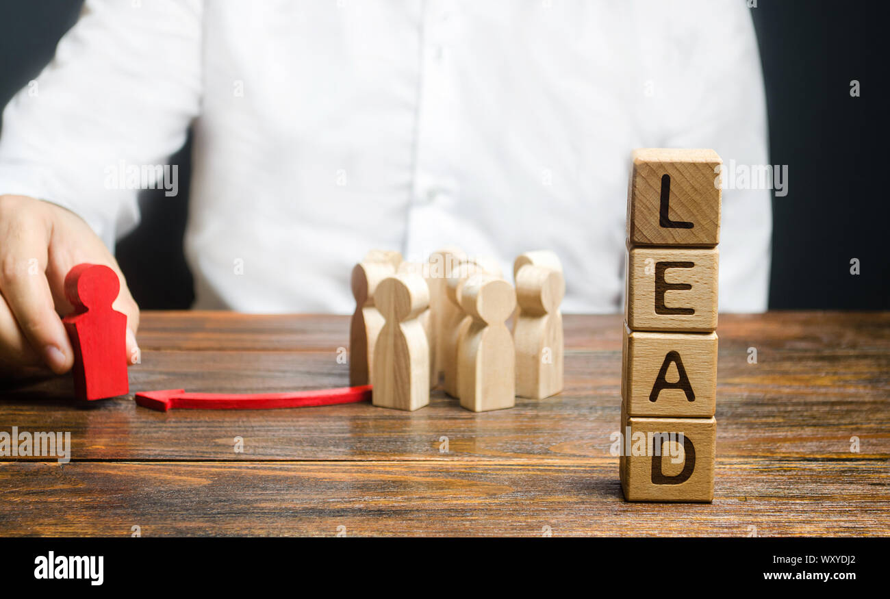 A businessman appoints a group of people a new leader. Appointment of a ...