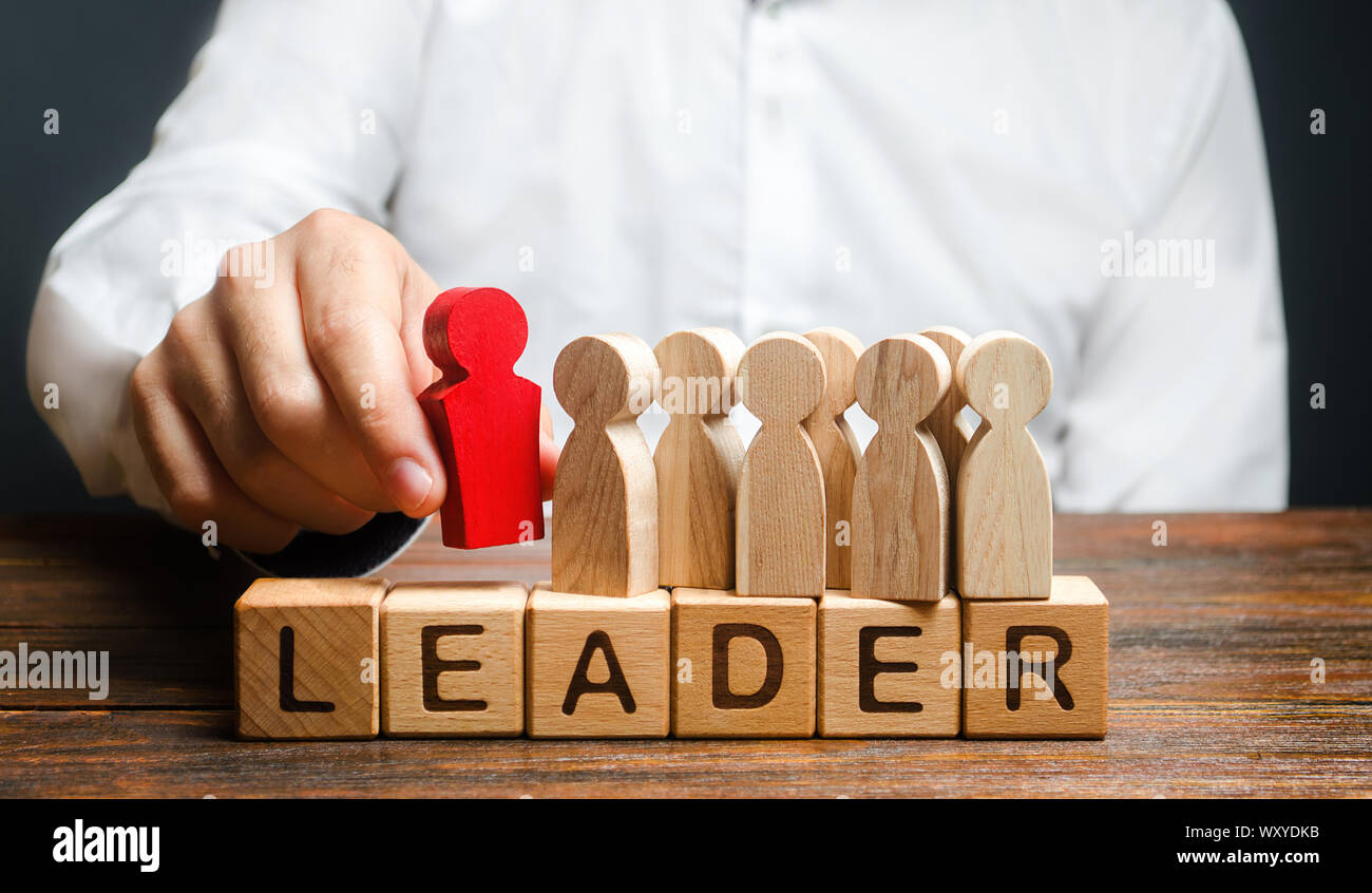 A businessman appoints a group of people a new leader. Management of ...