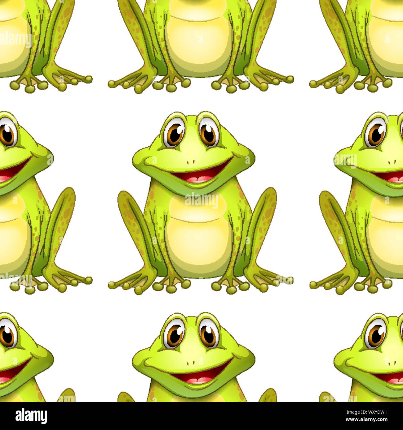 Seamless pattern tile cartoon with frog illustration Stock Vector Image ...