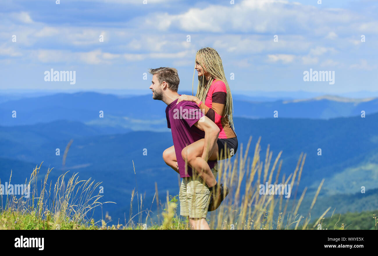 Couple in love summer vacation. Love and trust. Romantic relations ...