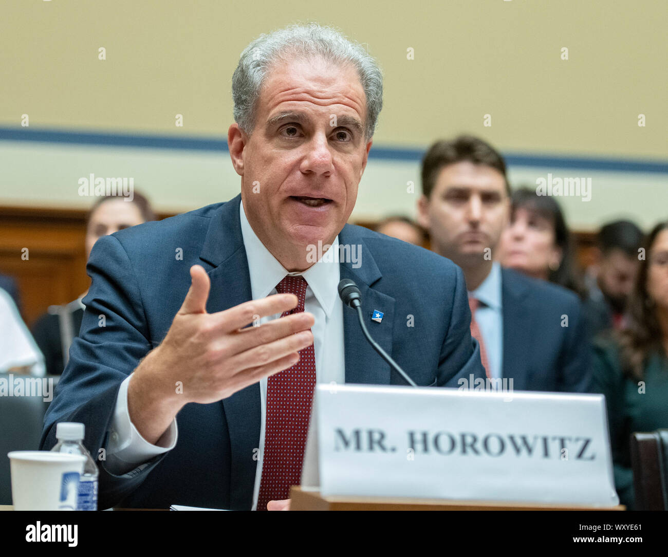 Washington DC, USA. 18th Sep, 2019. Michael Horowitz, Inspector General ...