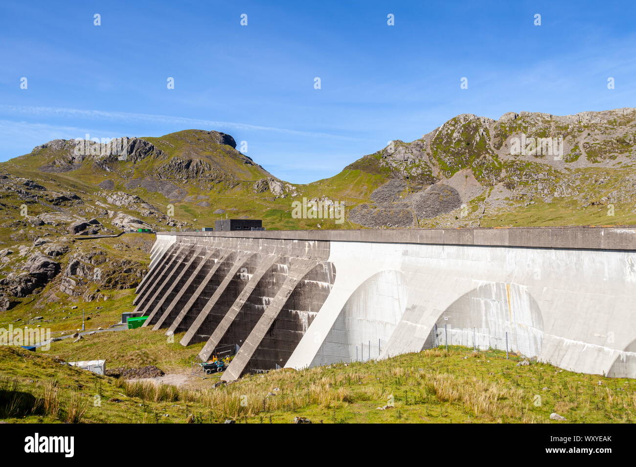 Llyn Stwlan, the upper reservoir of the Ffestiniog power station ...