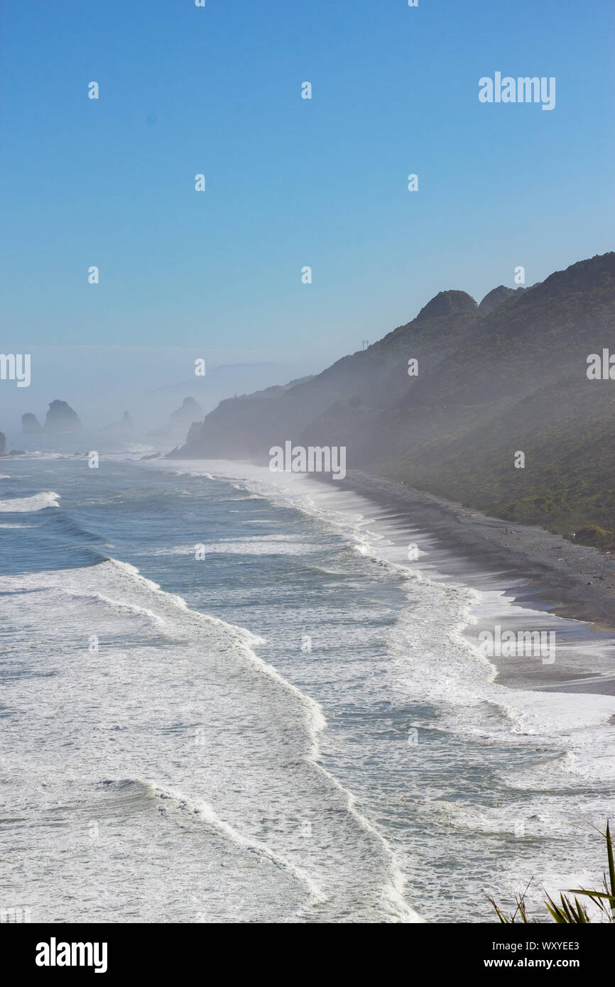 Coastal line on West Coast, New Zealand Stock Photo - Alamy