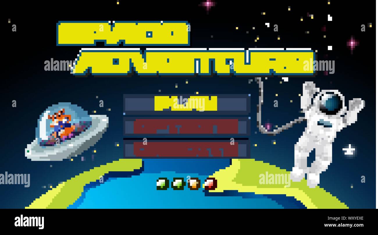Space adventure game background illustration Stock Vector Image & Art ...