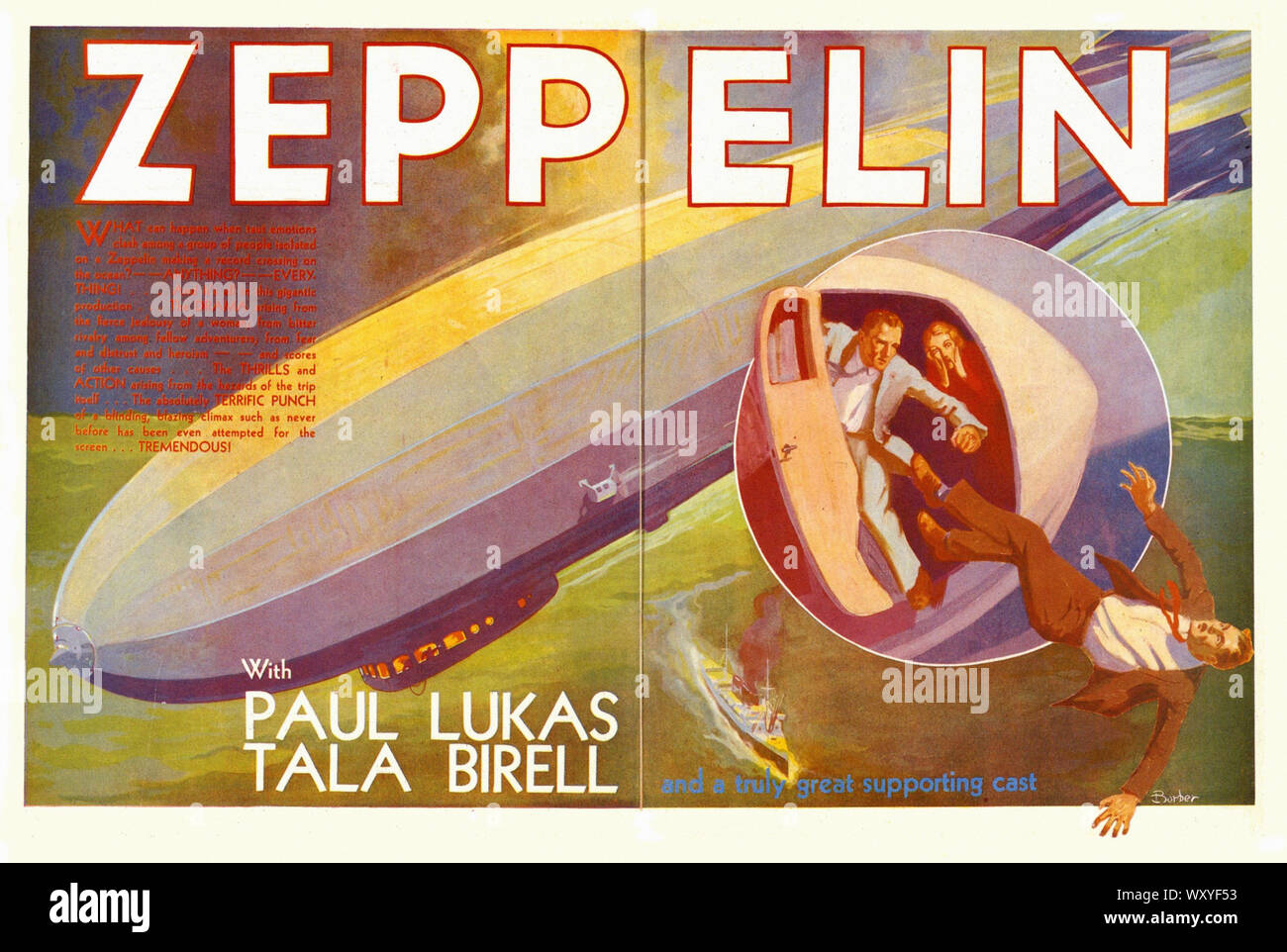 Zeppelin poster vintage hi-res stock photography and images - Alamy