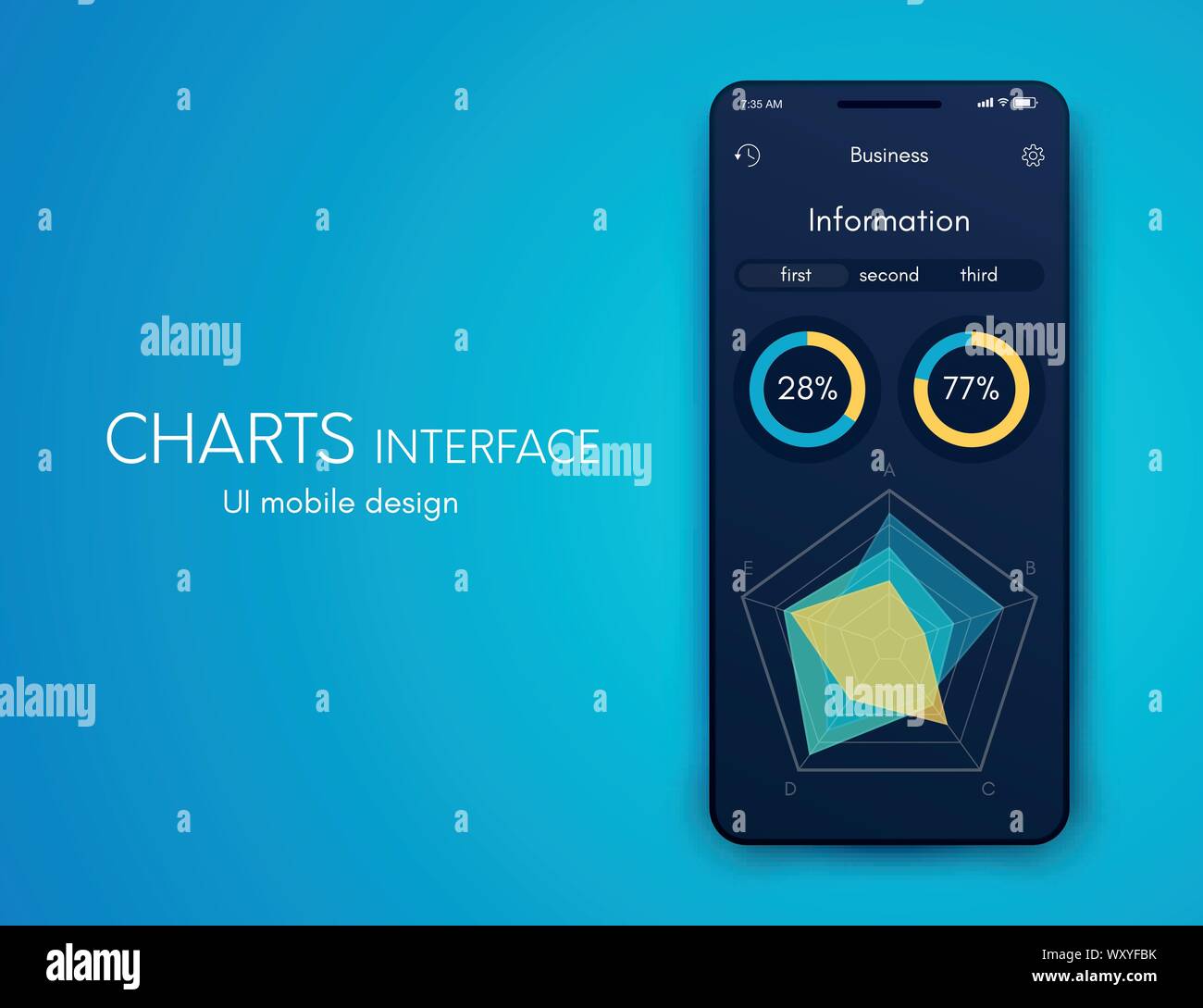 Mobile Application Interface Ui Design Vector Illustration Stock Vector Image And Art Alamy