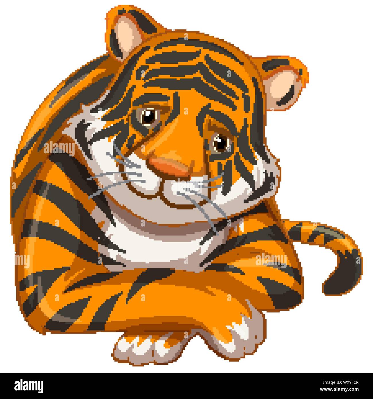 Sad Baby Tiger Cartoon