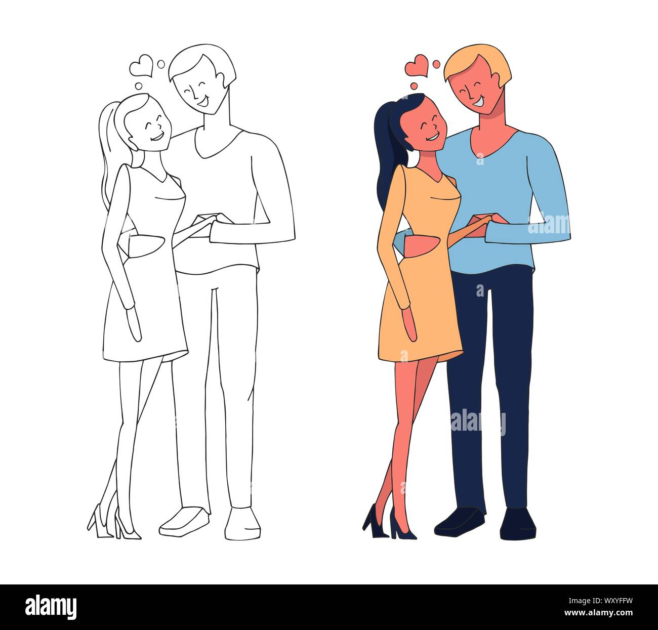 Embrace People Illustration Stock Photos & Embrace People Illustration ...