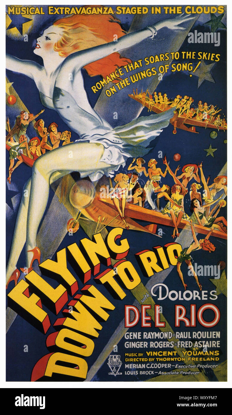 Flying down to Rio - Vintage Movie Poster Stock Photo - Alamy