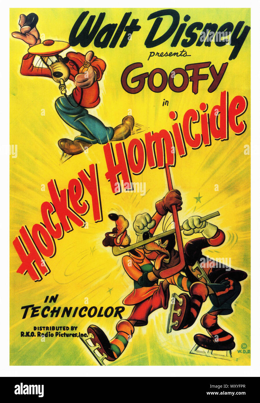 Hockey Homicide Walt Disney - Vintage Movie Poster Stock Photo - Alamy