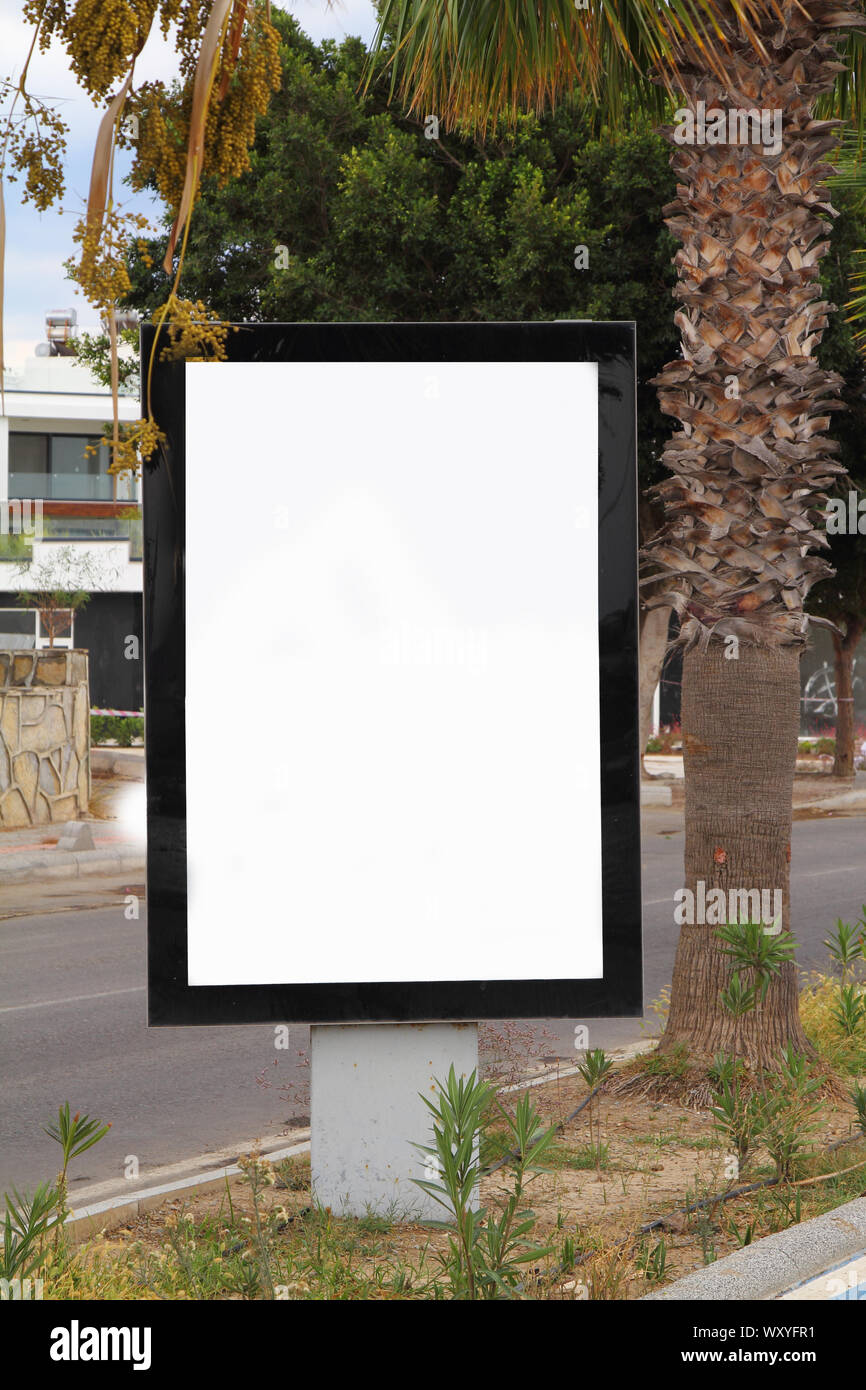 Billboard with white space for streets advertising Blank advertising ...