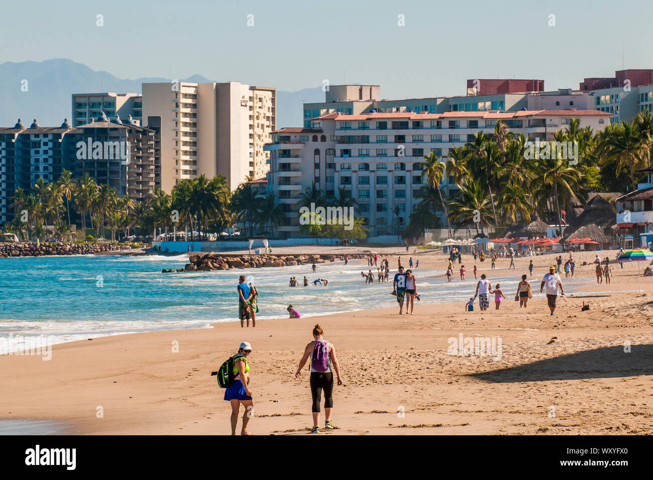 Playa Los Muertos beach, Puerto Vallarta, Jalisco, Mexico Stock Photo ...