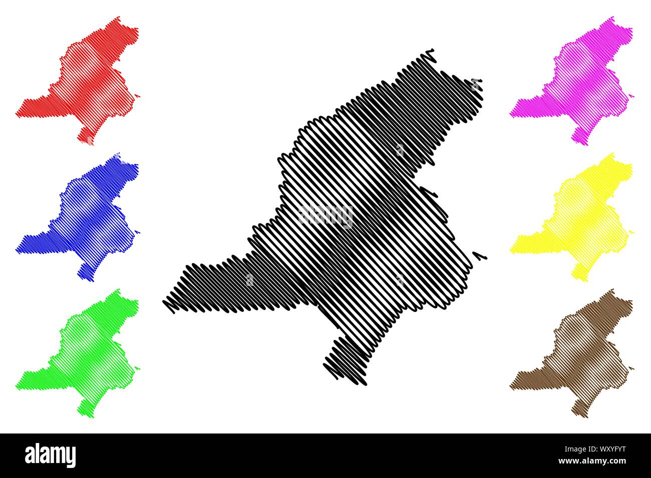 Jerash Governorate (Hashemite Kingdom of Jordan) map vector ...
