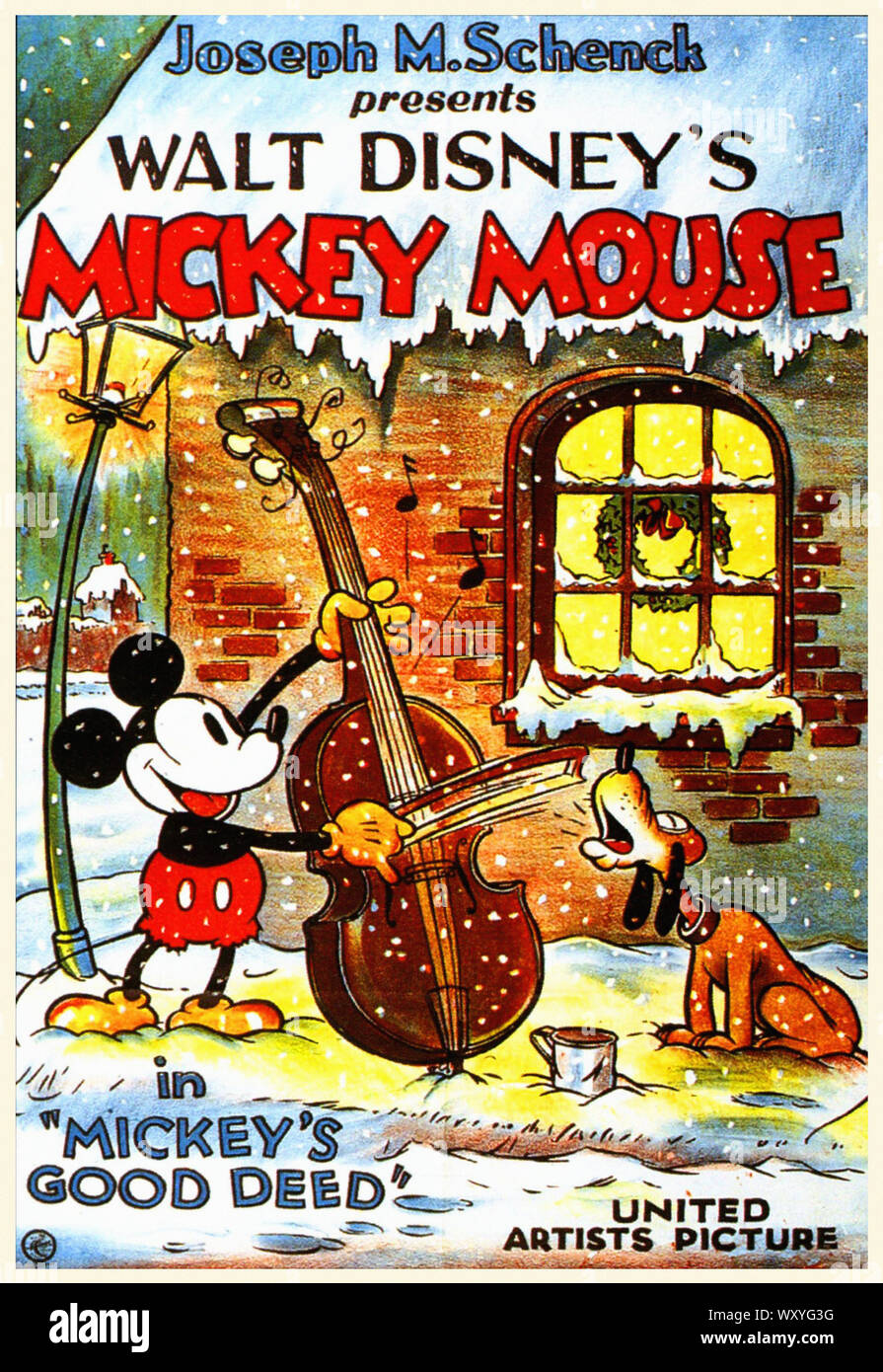 Mickeys Good Deed 1932 - Vintage Movie Poster Stock Photo - Alamy