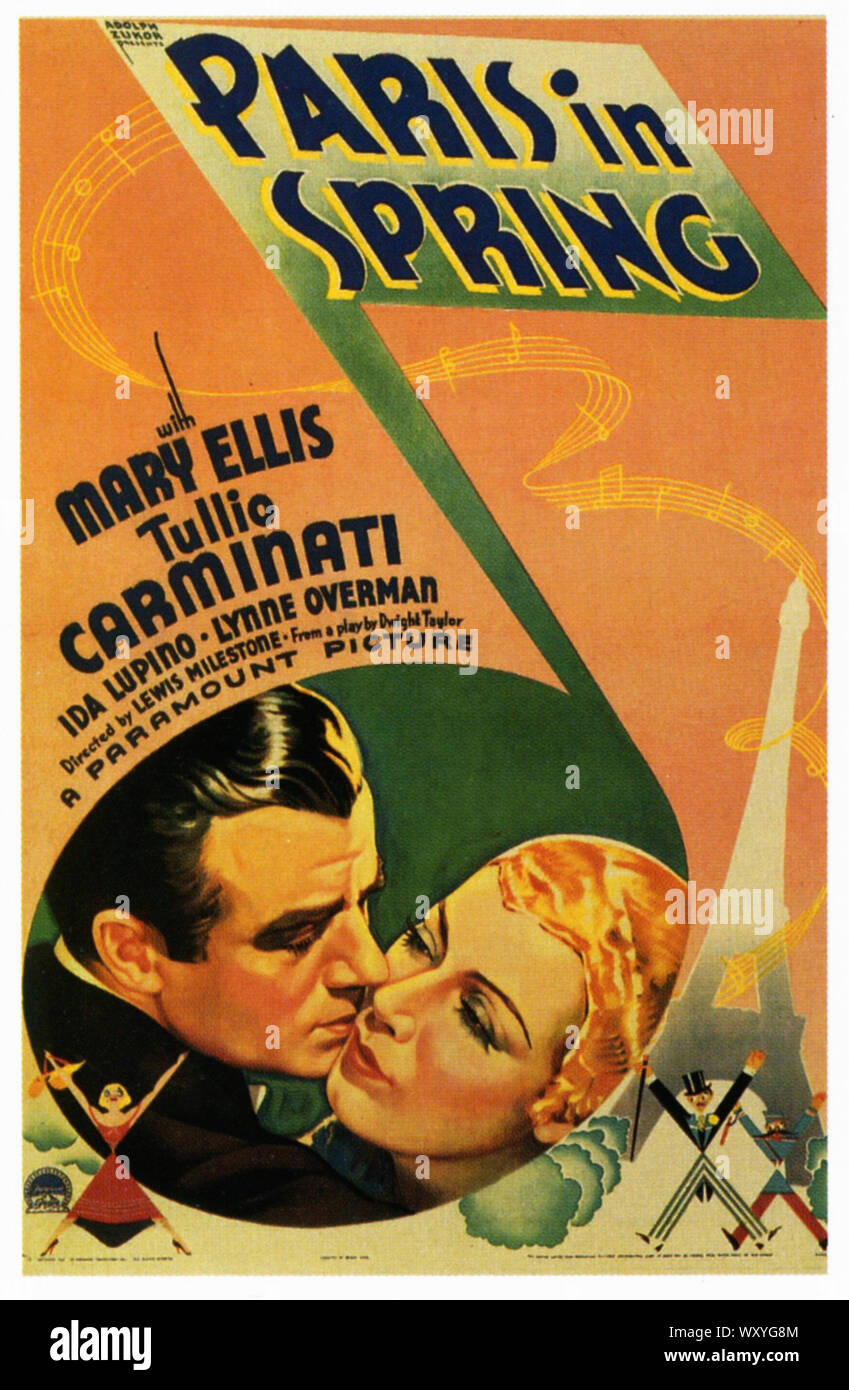 Paris in Spring - Vintage Movie Poster Stock Photo - Alamy